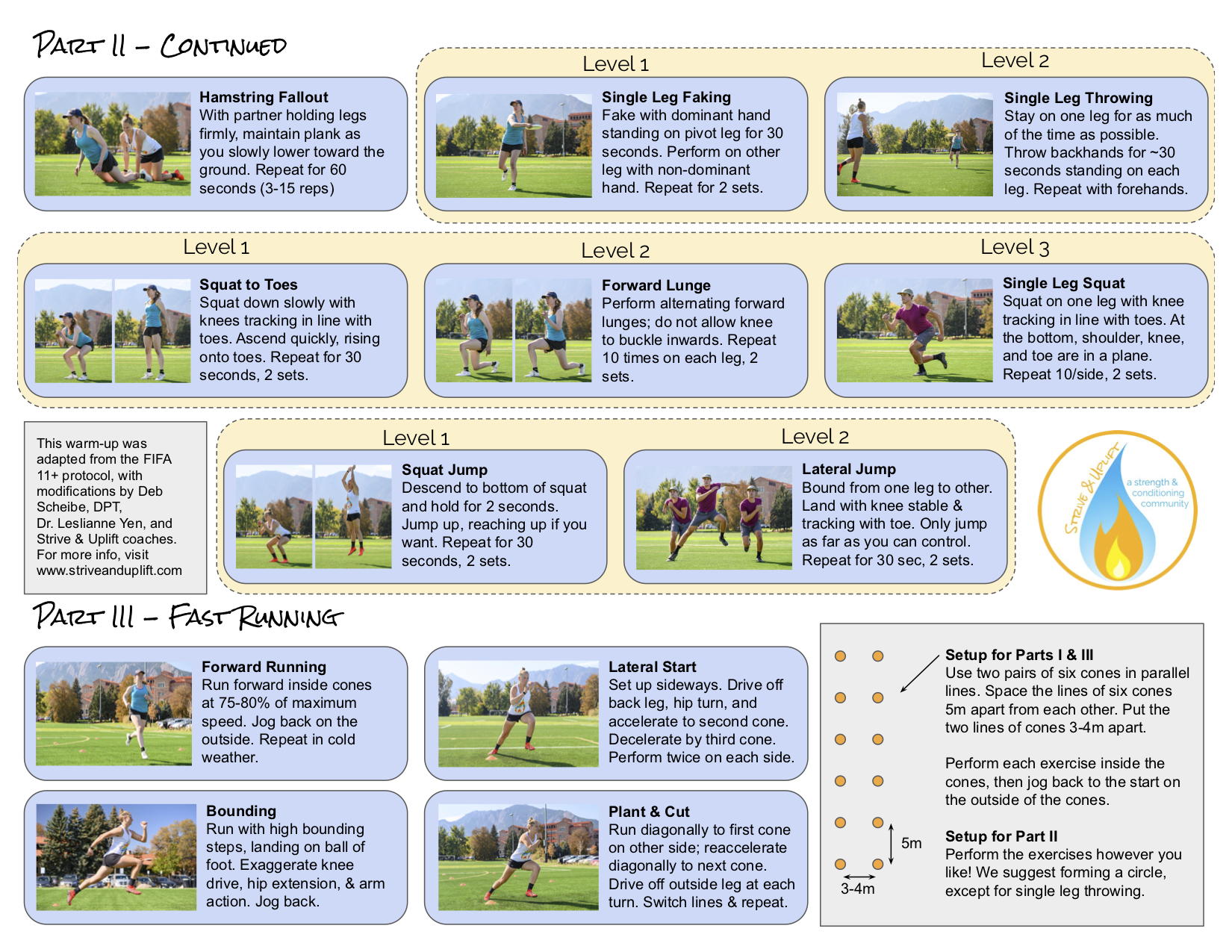 Field Warm Up for Ultimate – Strive & Uplift