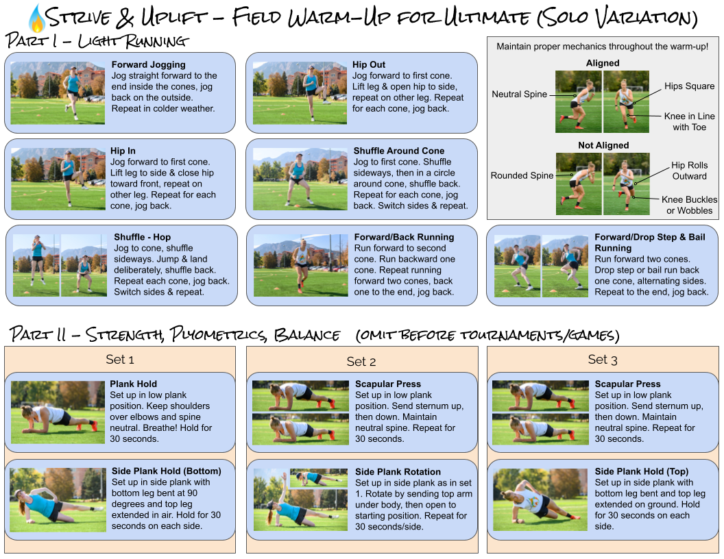 Solo Field Warm Up for Ultimate – Strive & Uplift